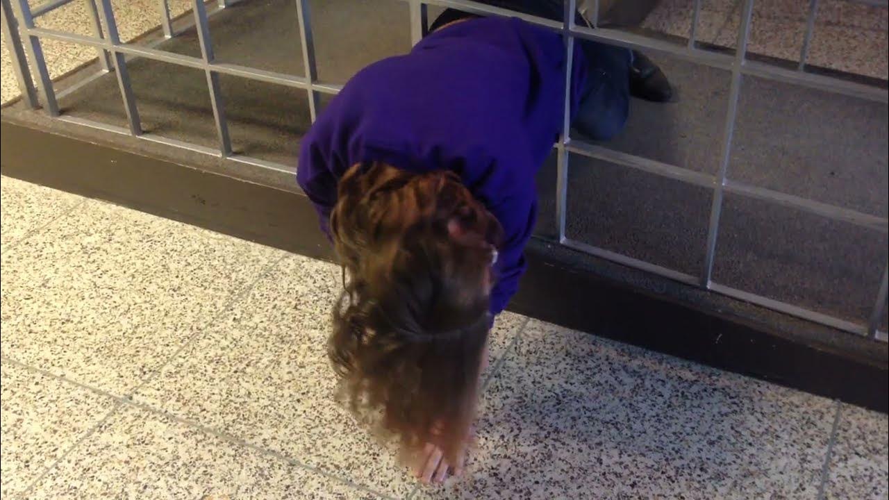 Girl Gets Stuck In A Gate Youtube