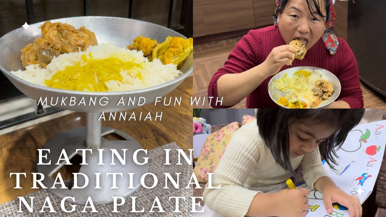 Eating in traditional Naga Plate 😋😋😋 || Traditional Naga plate ...