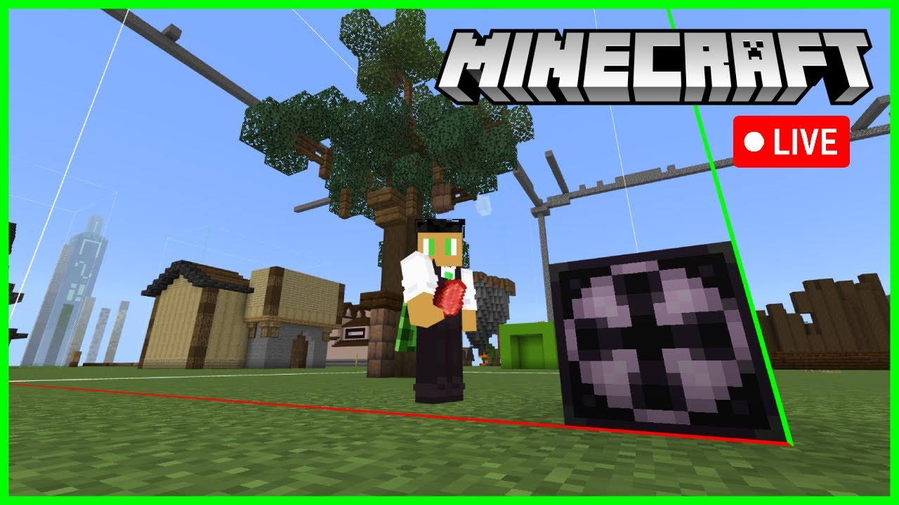 Building Trees In Minecraft Creative Mode - YouTube