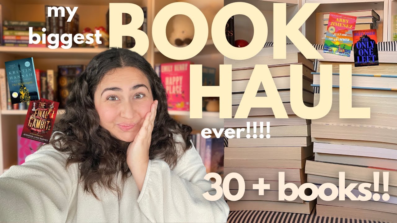 my biggest book haul ever! 📖🧸🍿 30 books! thrifted, little free ...