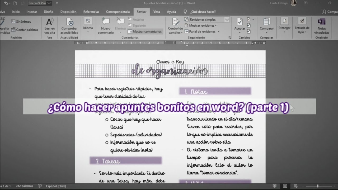 ¿Cómo crear apuntes bonitos en word? (Parte 1) | by carlysletritas ...
