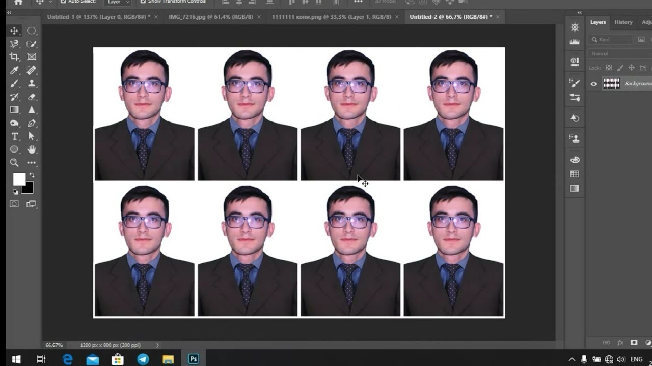 Photoshopda 3x4 rasm yasash - YouTube