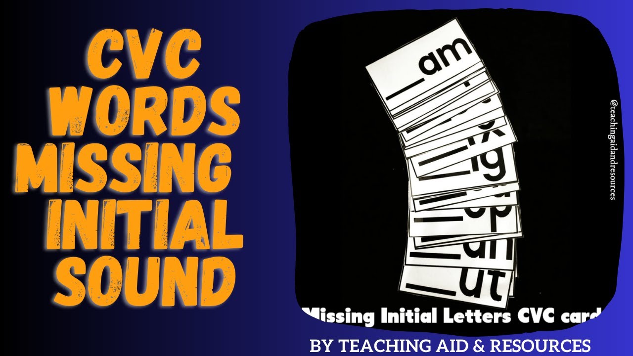 Missing Sounds CVC WORDS | 3 LETTER words | READING CVC WORDS ENGLISH ...