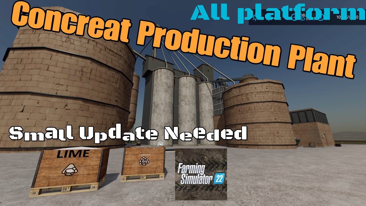 Concrete Production Plant. / New mod for all platforms on FS22 - YouTube