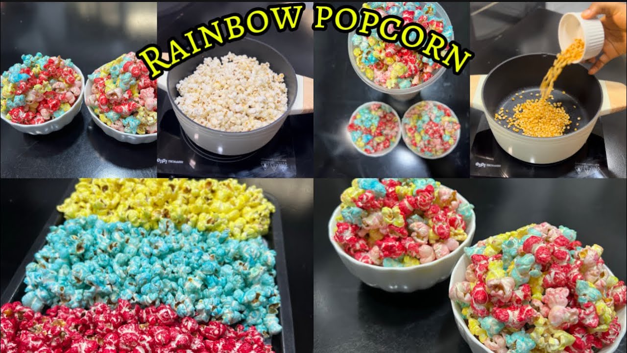 How to make popcorn / rainbow popcorn - YouTube