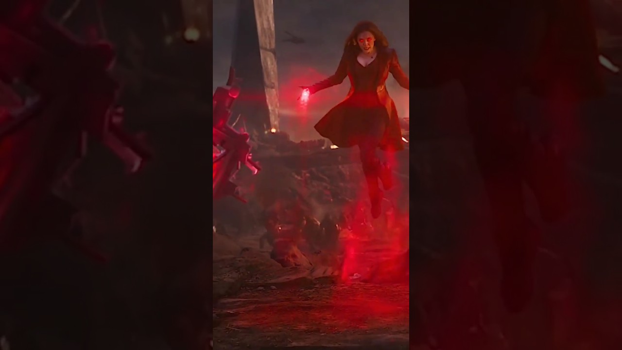 🔥 Wanda!!maximoff 🔥 vs Thanos fighting 😈 #marvel #thanos #english # ...