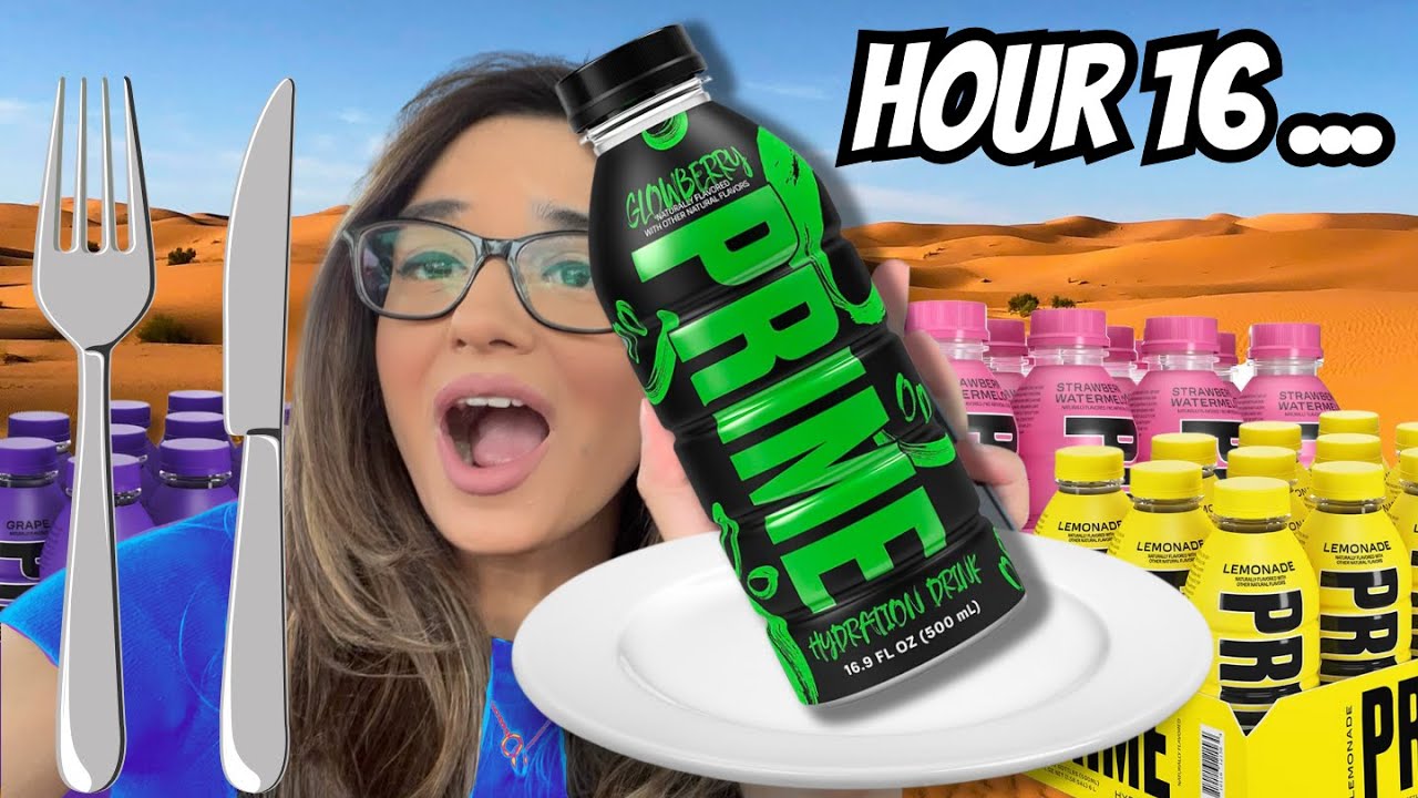 SURVIVING OFF PRIME FOR 24 HOURS *ALMOST PUKED* - YouTube