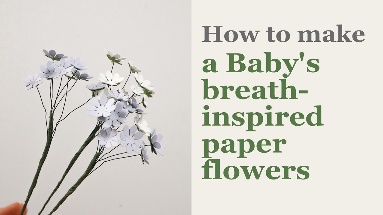 How to make a Baby's breath- inspired paper flowers - YouTube
