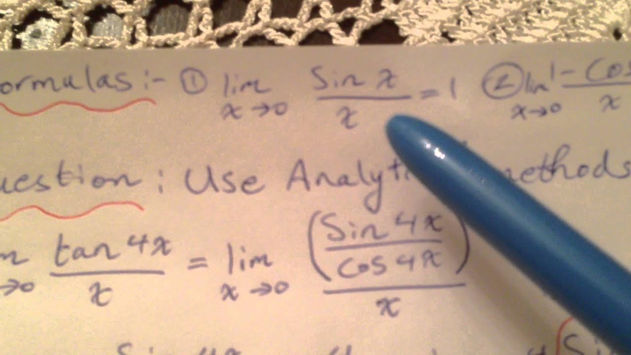 How to find the limit as x approaches 0 of (tan4x)/x - YouTube