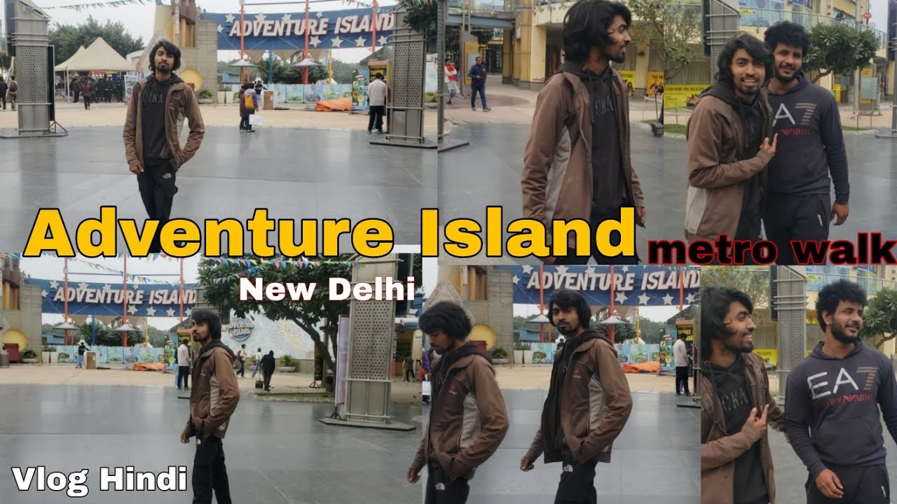 Delhi Rithala Adventure Island (Metro Walk) vlog Hindi - YouTube