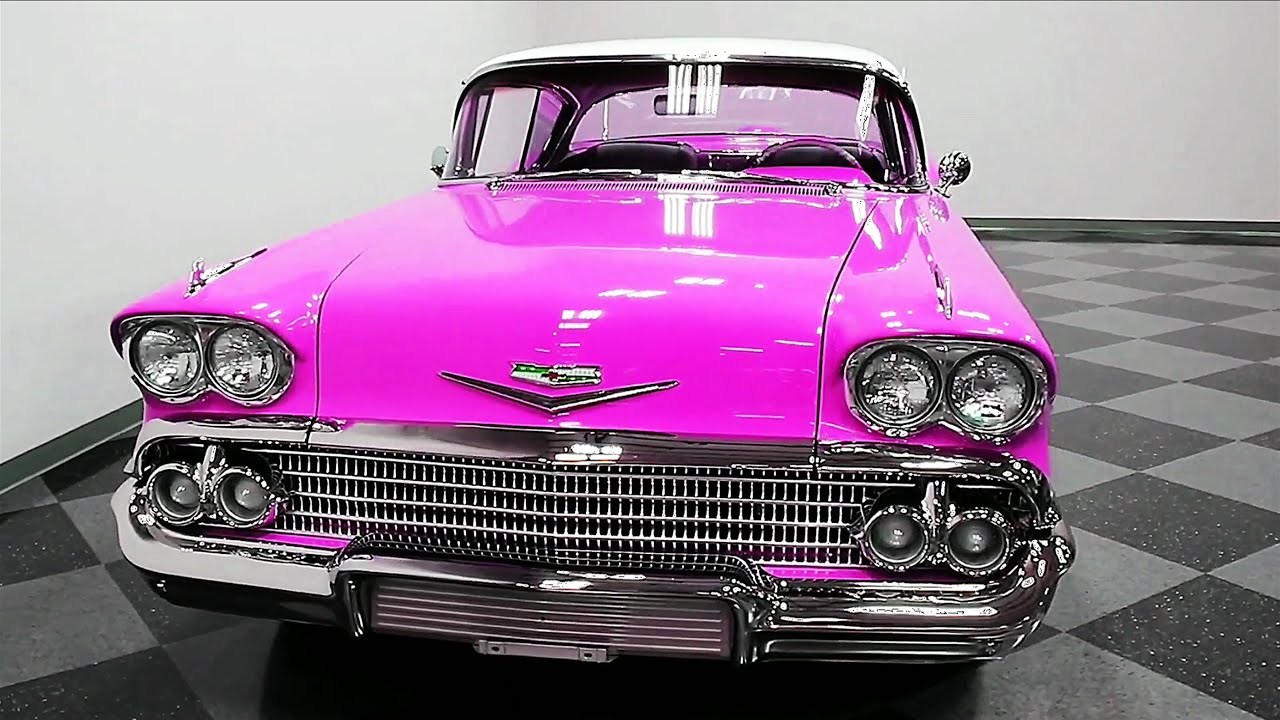 1958 Chevrolet Impala - Pink Colors - 4K Video - YouTube