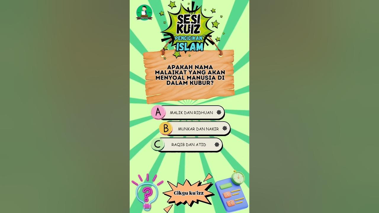 Pendidikan Islam👳‍♂️🤔 Sesi Kuiz (No.20) #quiz #kuis #pendidikan #pendidikanislam #islam #games ...