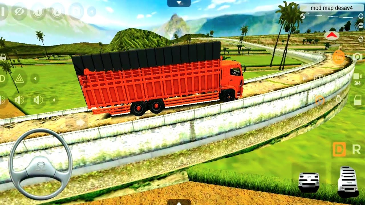 GAME MOBIL TRUK TRONTON PANJANG MELEWATI JALAN RUSAK MOBIL TRUK TRONTON ...