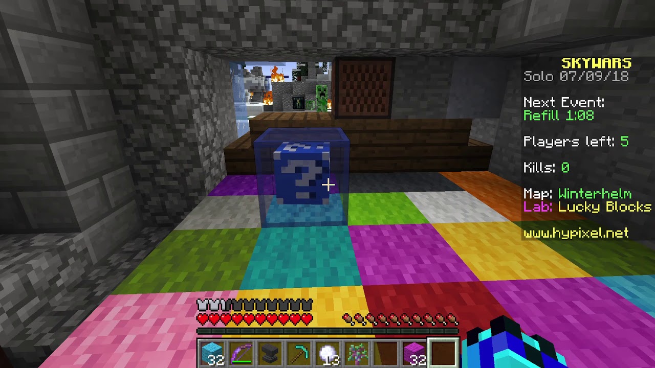 Minecraft Lucky Block Skywars on Hypixel - YouTube