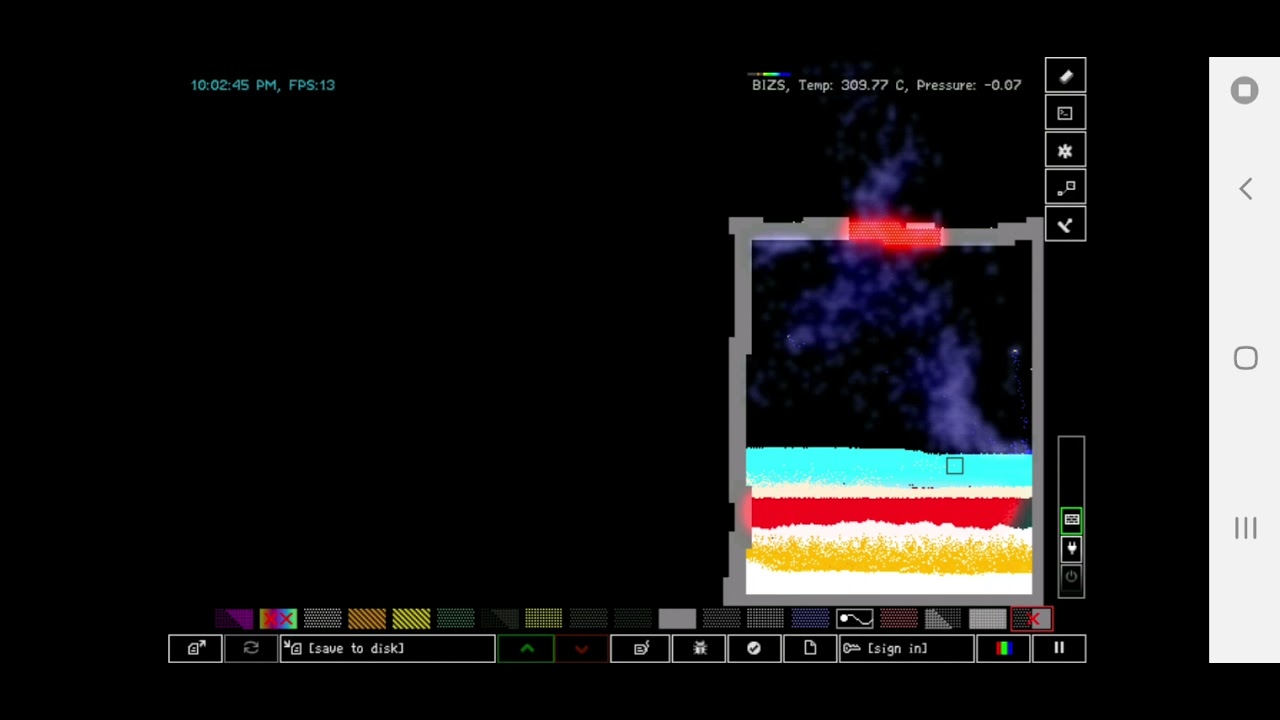 Temp reactor prototype in powder toy - YouTube