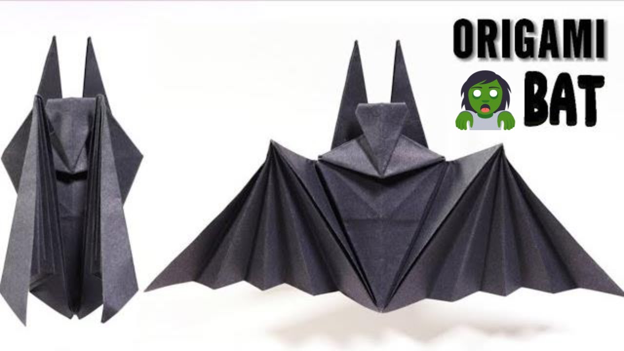 Origami Flapping Bat | How to make paper bat for Halloween - YouTube