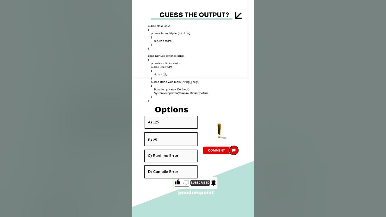 Day 65 Java Mcq Question Java Interview Questions Java Basic Programming Javacoding Java