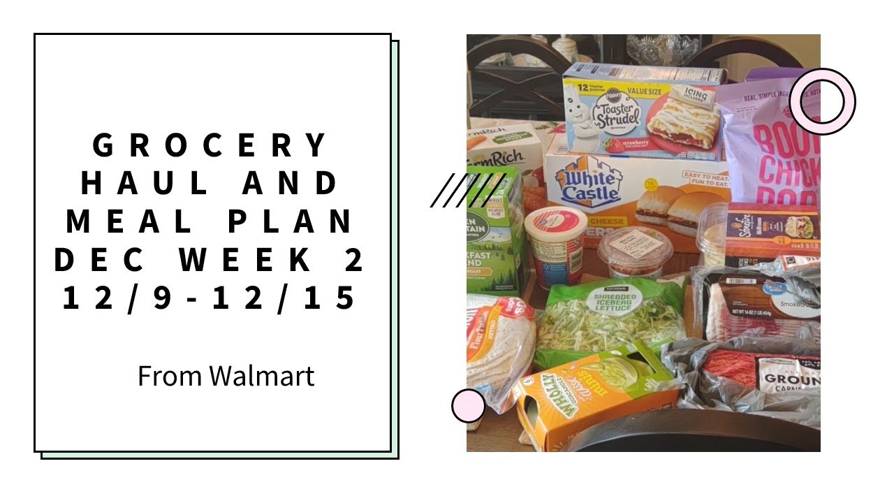 Grocery Haul & Meal Plan | Dec Week 2 | 12/9-12/15 - YouTube