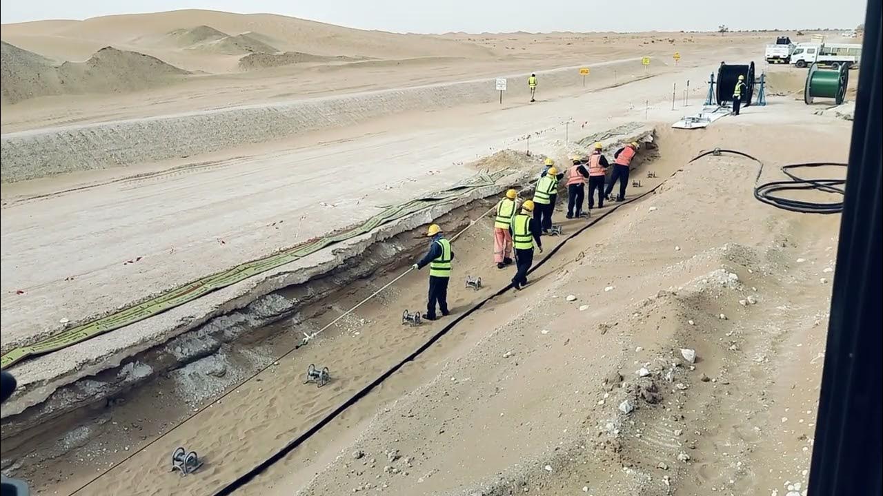 labour pulling elect cable in Bp Khazzan.December 20, 2024 - YouTube