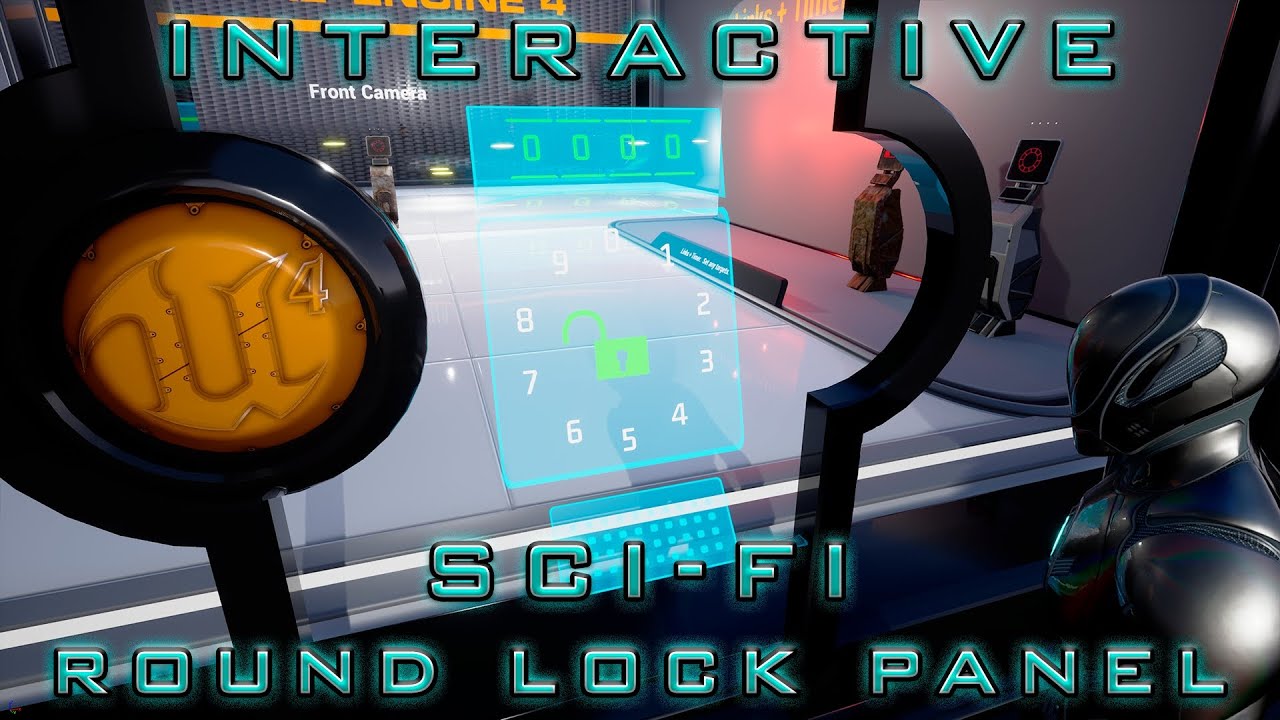 Interactive Sci-Fi Round Lock Panel - YouTube