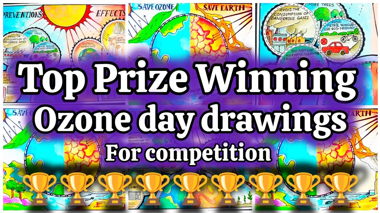 ozone day drawing || save ozone layer poster making || very easy - step ...