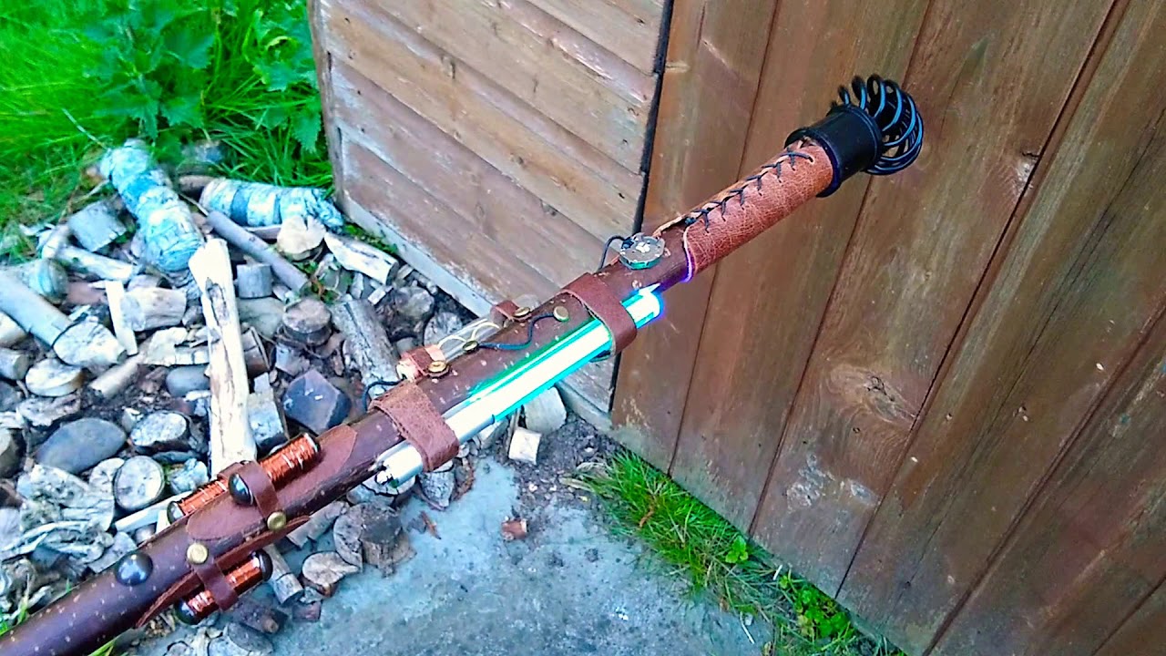 Mk8 steampunk walking/hiking stick - YouTube