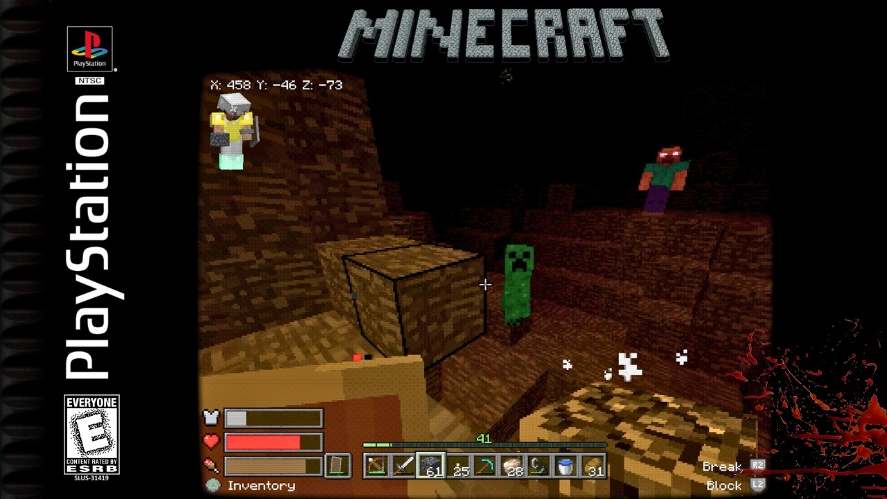 trying to find diamonds in cursed minecraft (Minecraft PS1 Edition ...