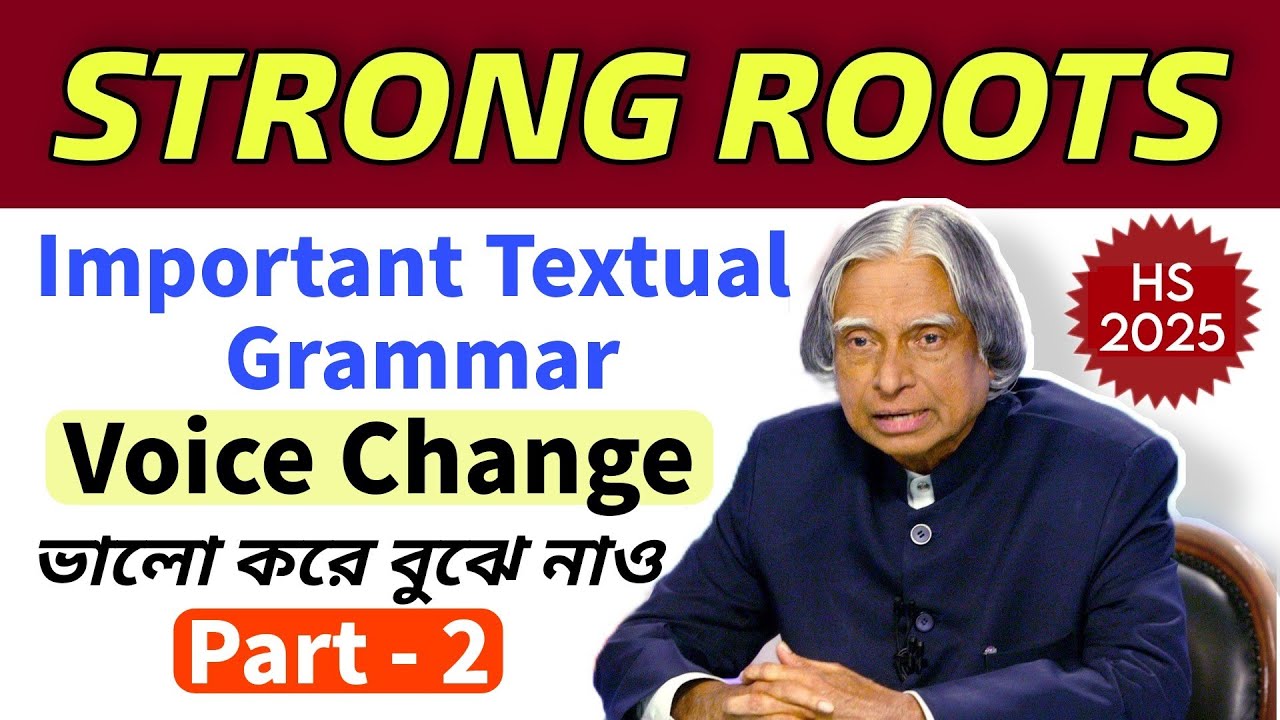Class 12 Strong Roots Most Important Textual Grammar | Voice Change ...