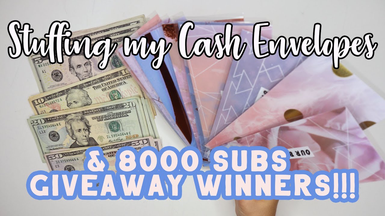 STUFFING MY CASH ENVELOPES & ANNOUNCING THE '8000 SUBSCRIBER GIVEAWAY ...