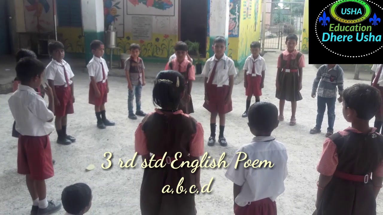 3 rd std English Poem, a, b, c, d,3 री ची इंग्लिश विषयाची पोएम ए, बी सी ...