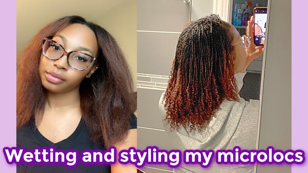 STARTER LOC REVEAL| Wetting and styling my micro braidlocs for the ...