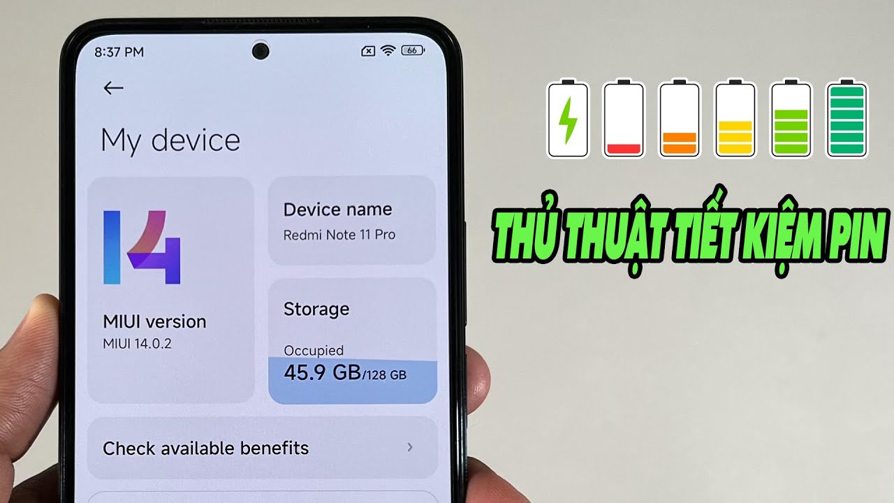 Cách tiết kiệm pin trên MIUI 14 của điện thoại Xiaomi - YouTube