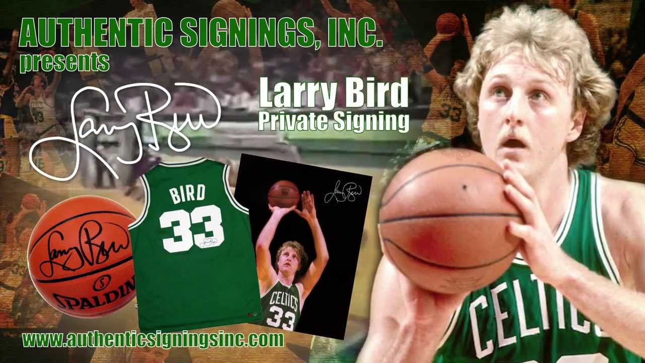 Larry Bird Private Autograph Signing For AuthenticSigningsInc.com - YouTube