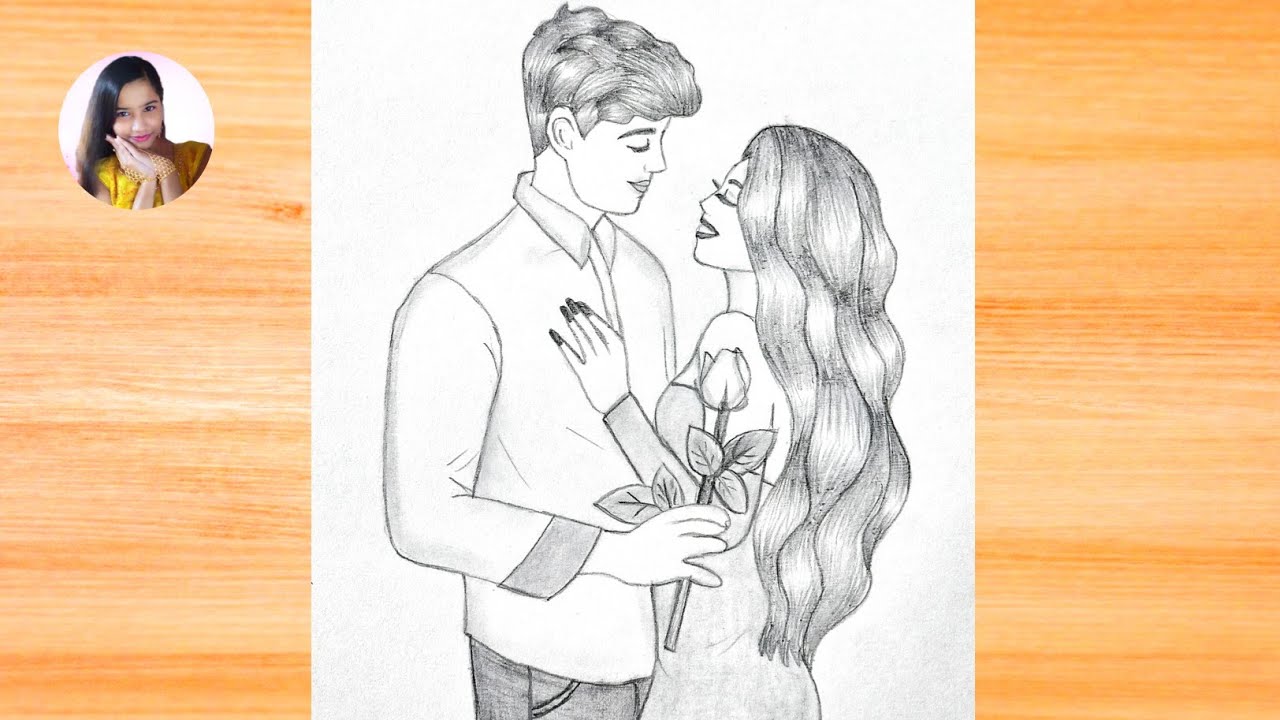 Romantic Couple Drawing || How to draw In Love || Pencil Sketch drawing ...