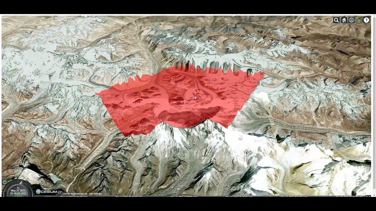 How to modify(flatten) terrain in CesiumJS - YouTube