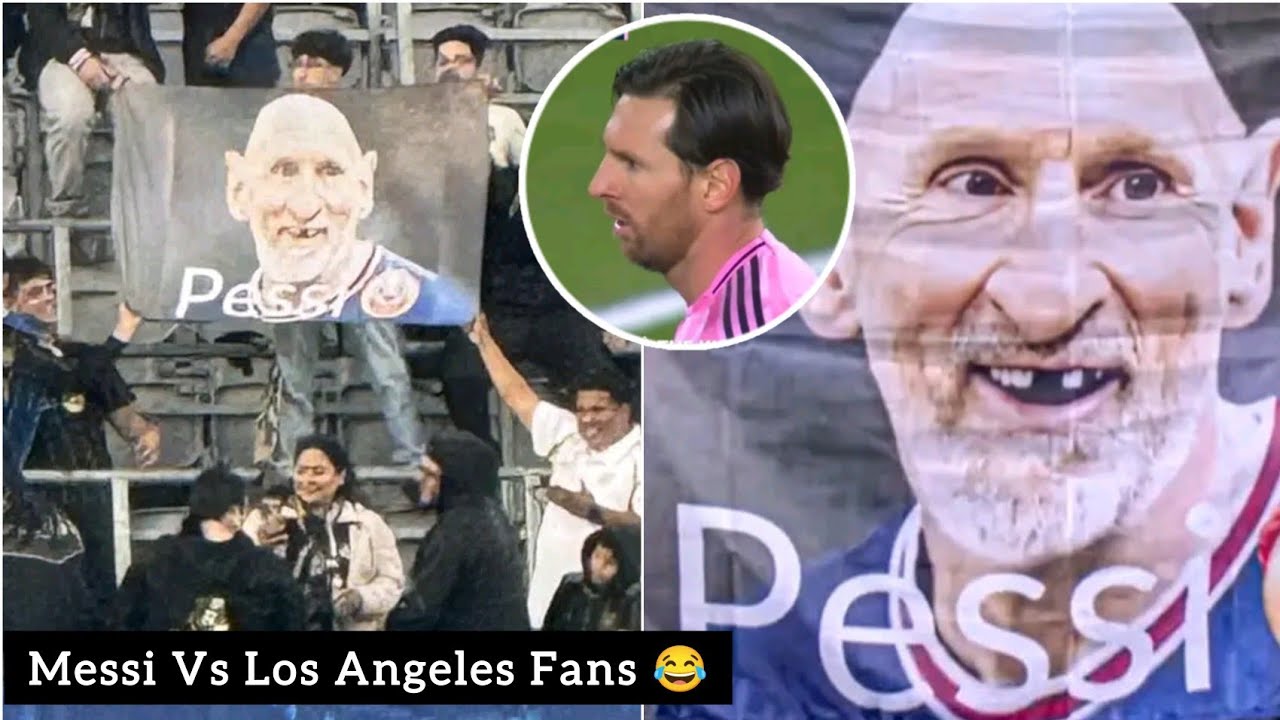 Lionel Messi Mocked By Los Angeles Fans With "Pessi Banner" Vs Inter ...