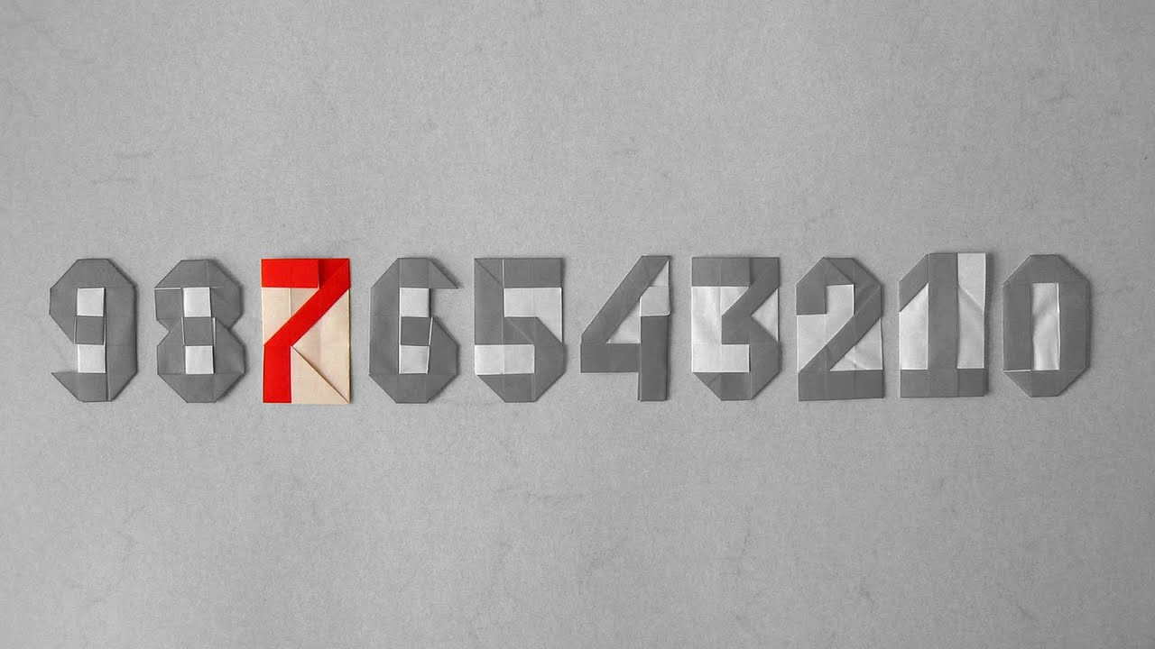 Origami Instructions: Number Seven (Andrey Lukyanov) - YouTube