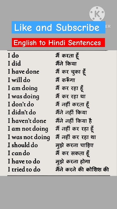 English To Hindi Speaking English Communication Videos English