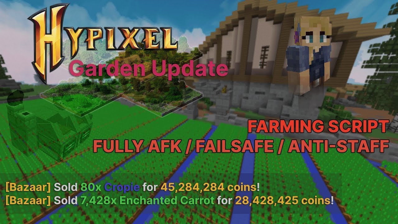 Hypixel Skyblock Garden Island Farming Fully AFK Script UP TO 30M PER ...