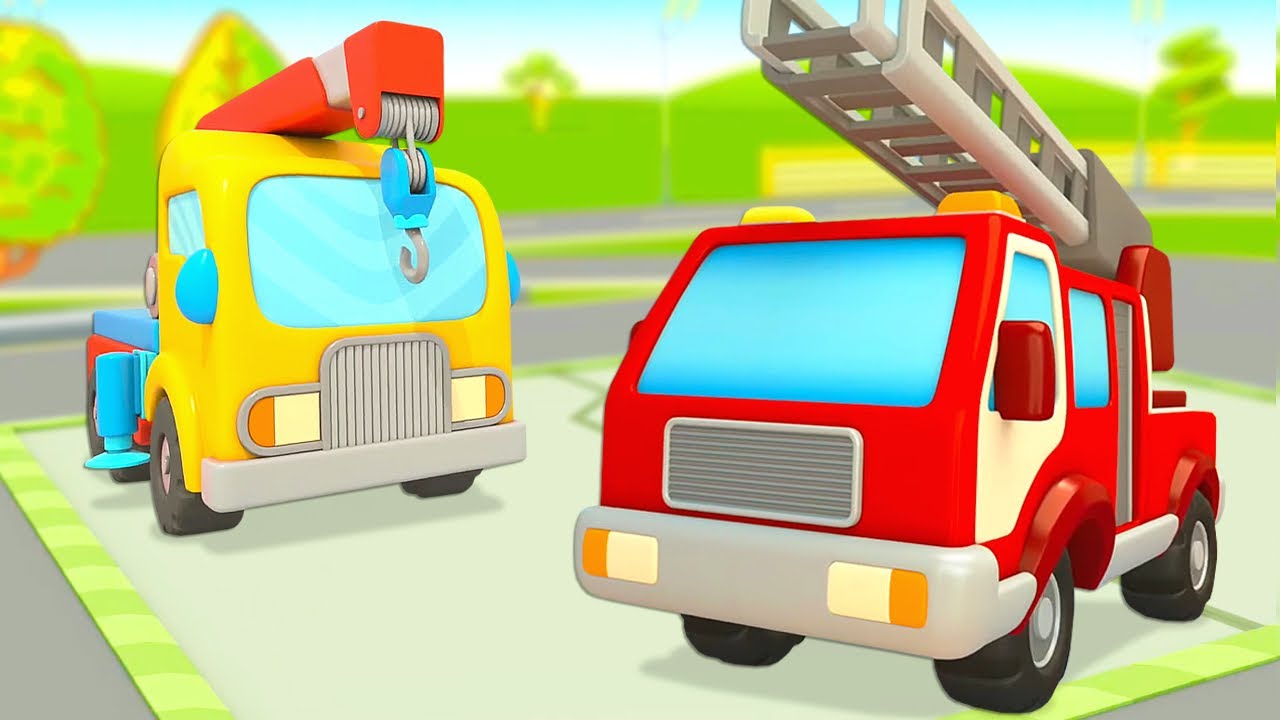 Car cartoons full episodes & construction vehicles play car games for ...