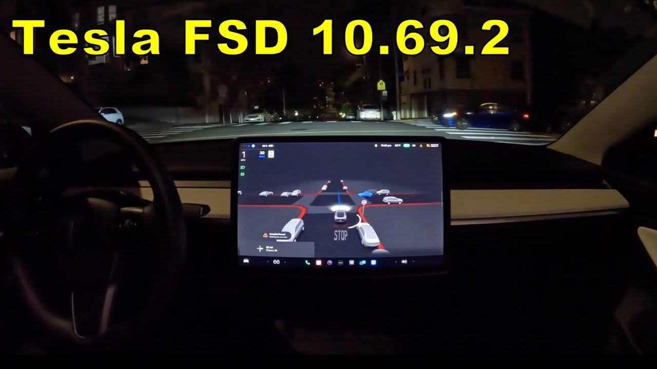 Tesla FSD Beta v10 69 2 rolls out to all 100K testers next week - YouTube