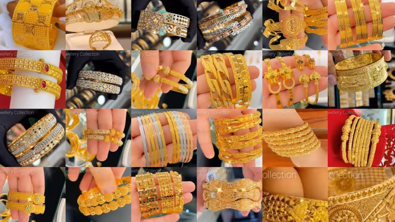 gold latest bridal bangles new designs 2024# ashmeera designing ideas ...