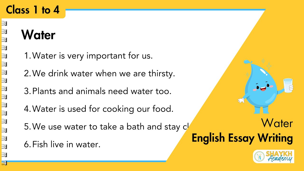 10 lines on Water | Write an essay on Water is Life | English Essay ...