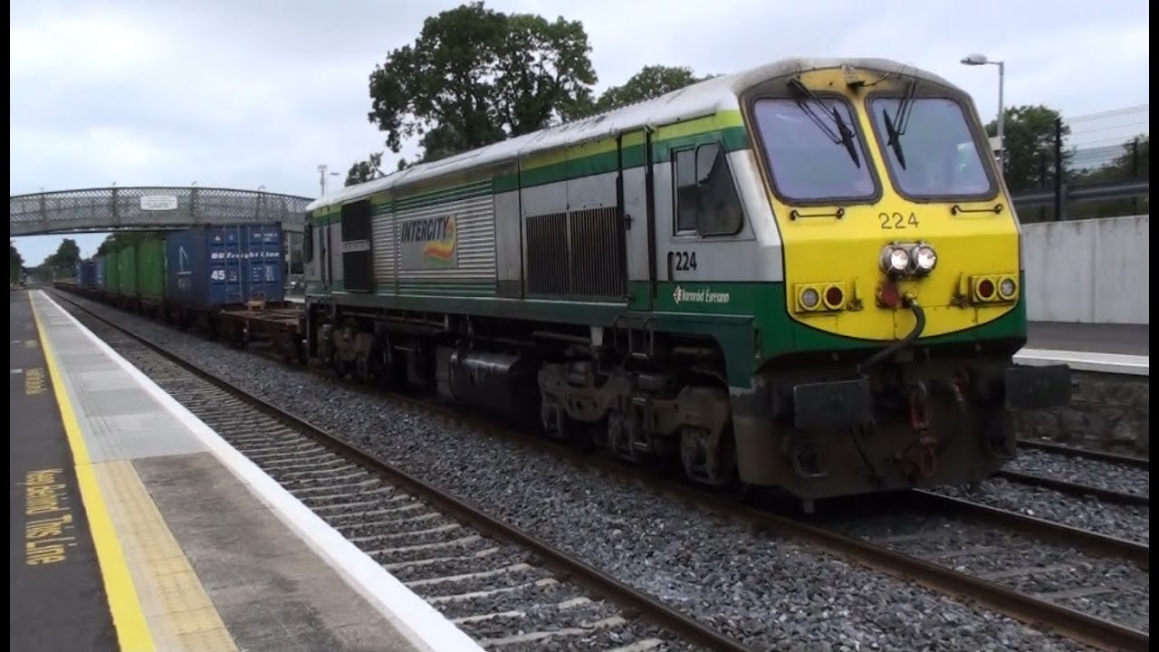 Irish Rail Passenger, Freight and PWD trains at Kildare 14-7-2014 - YouTube