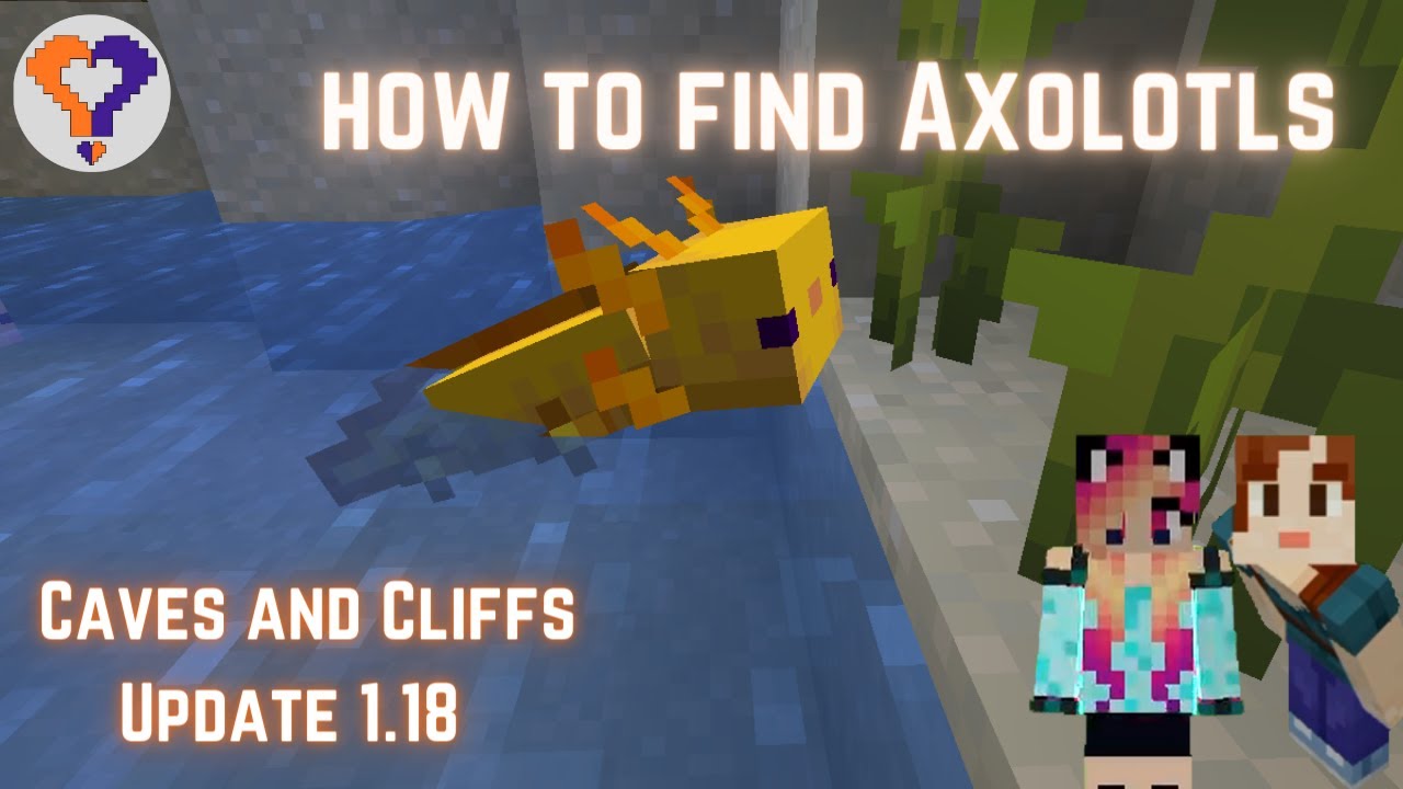How To Find Axolotls In Minecraft 1.18 caves and Cliffs - YouTube