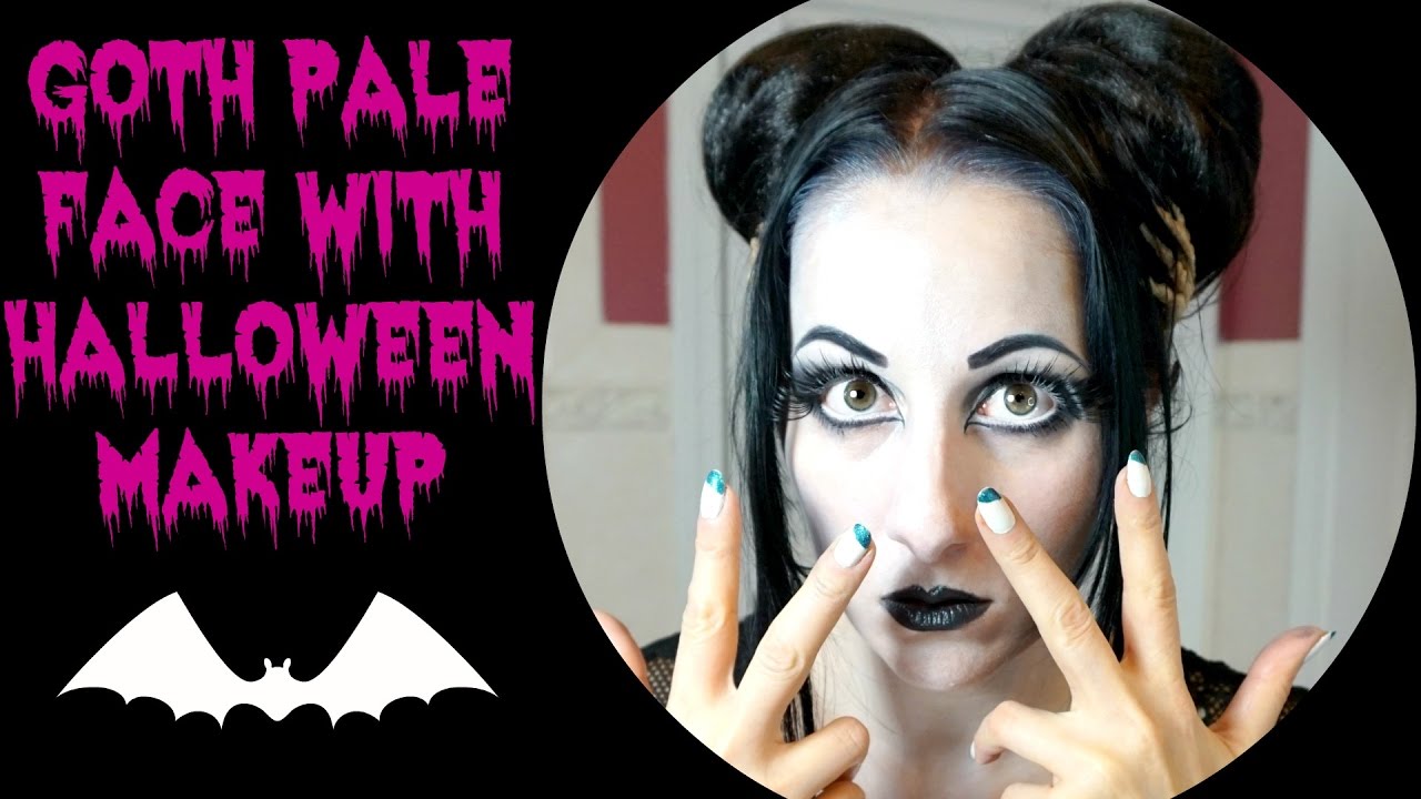 Goth Pale Face With Halloween Makeup: It's Black Friday Inspired - YouTube