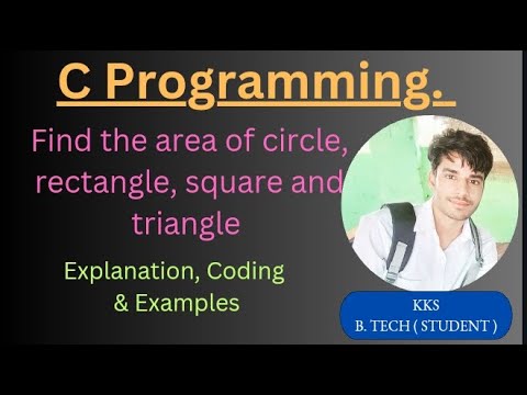 Area of circle, rectangle, square and triangle using programming. #Code ...