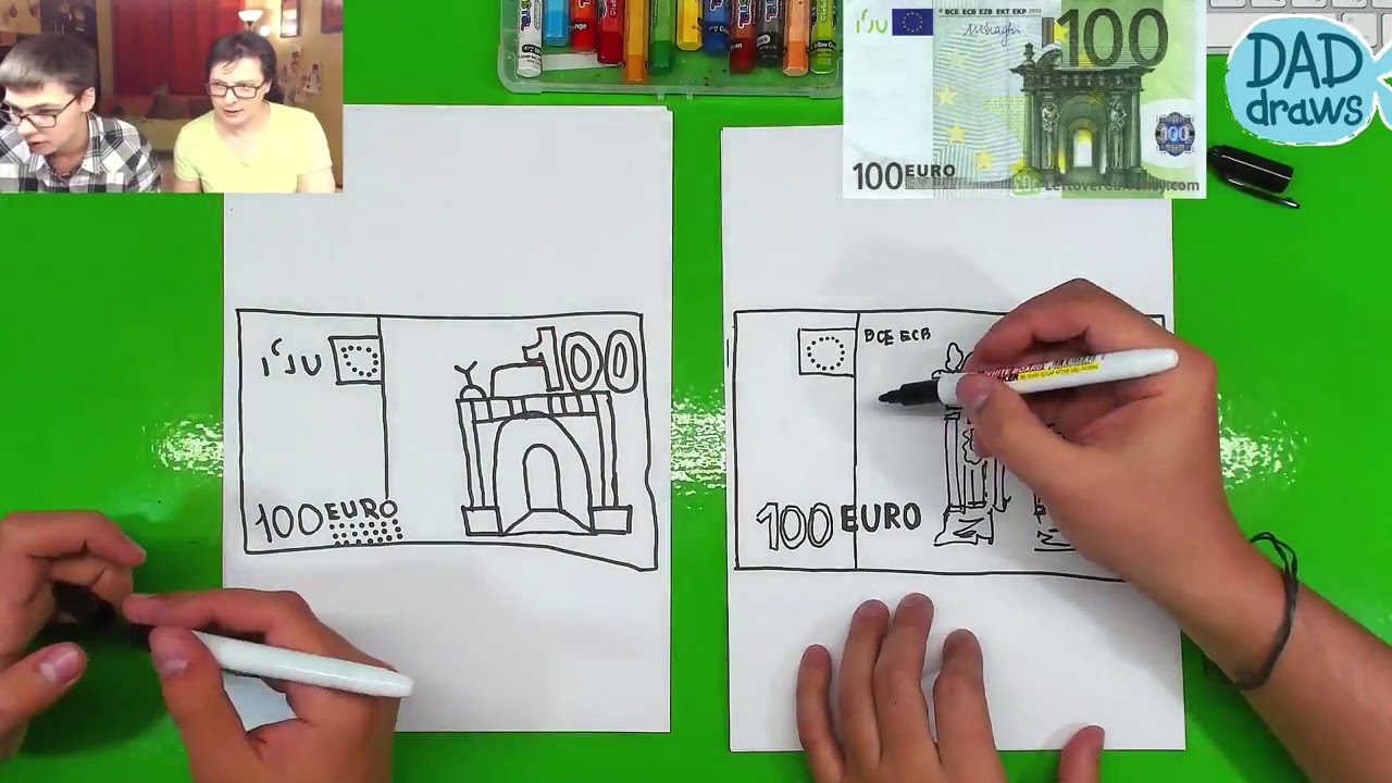 DRAW EURO MONEY - YouTube