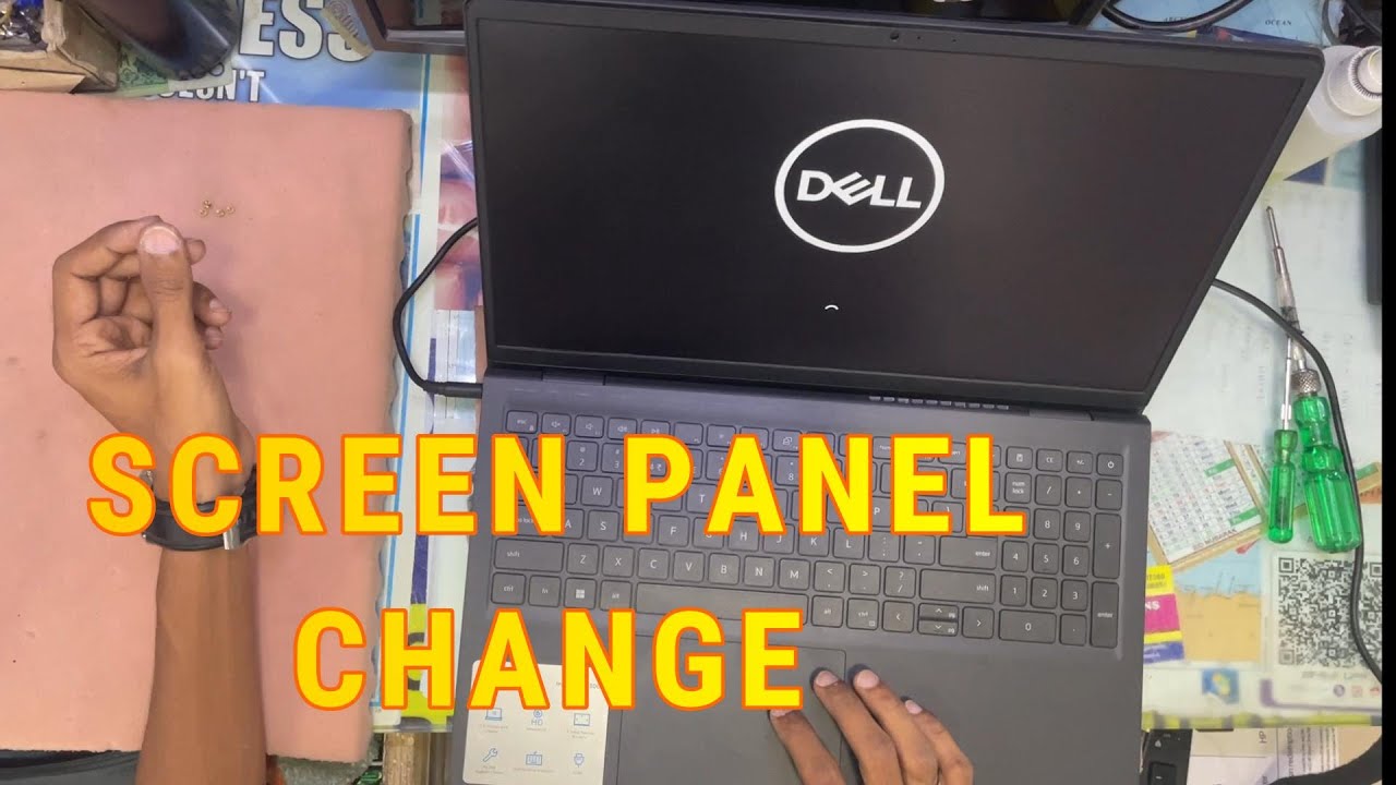 Dell Laptop Screen panel change - YouTube