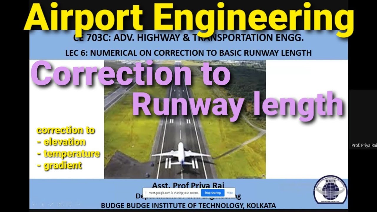 RUNWAY LENGTH CORRECTION || RUNWAY DESIGN || AIRPORT ENGG (LEC 5) - YouTube